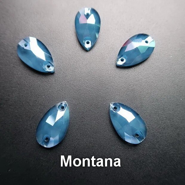 Кристаллы бирюзовые Montana A8 7x12mm 50шт