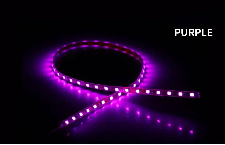 2 шт, светодиодные водонепроницаемые ленты 45 см 1210 45SMD фиолетовый, 1pcs