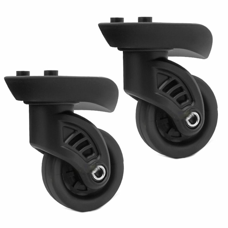 2 шт. сменные ролики для тележки, сверхмощные роликовые колеса багажной коробки, чемодана, поворотный комплект на 360 градусов SilentWheel