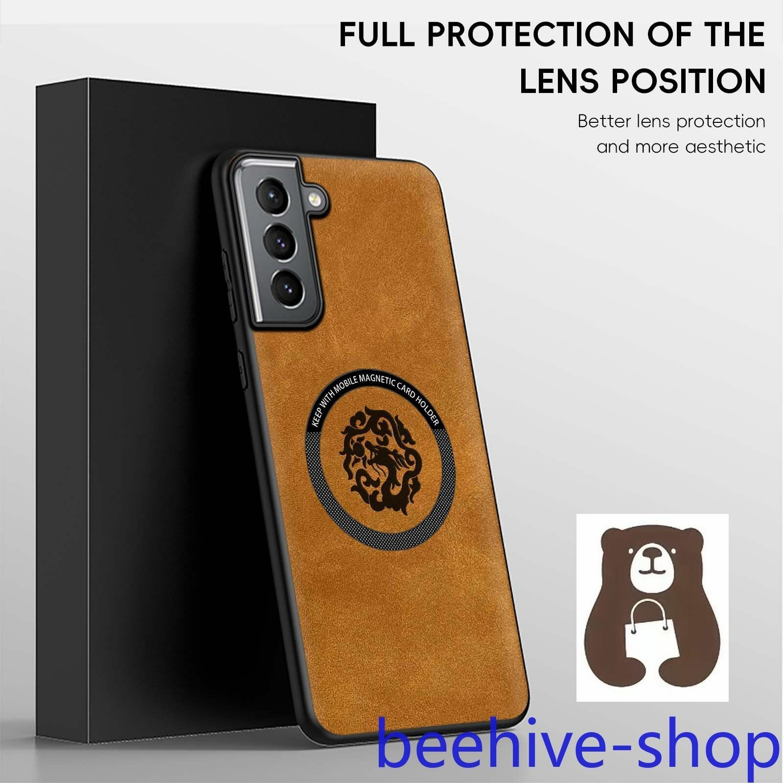 Чехол на Samsung Galaxy S21 /(Самсунг Галакси с21) / Высококачественная кожа / Беспроводная зарядка