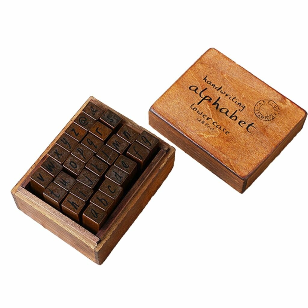 28 ретро-штампов-букв своими руками - курсив строчные буквы 4