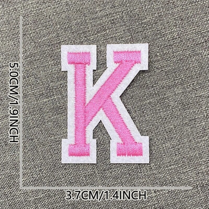 Термоаппликации вышитые буквы розовые Розовый, Y140023k