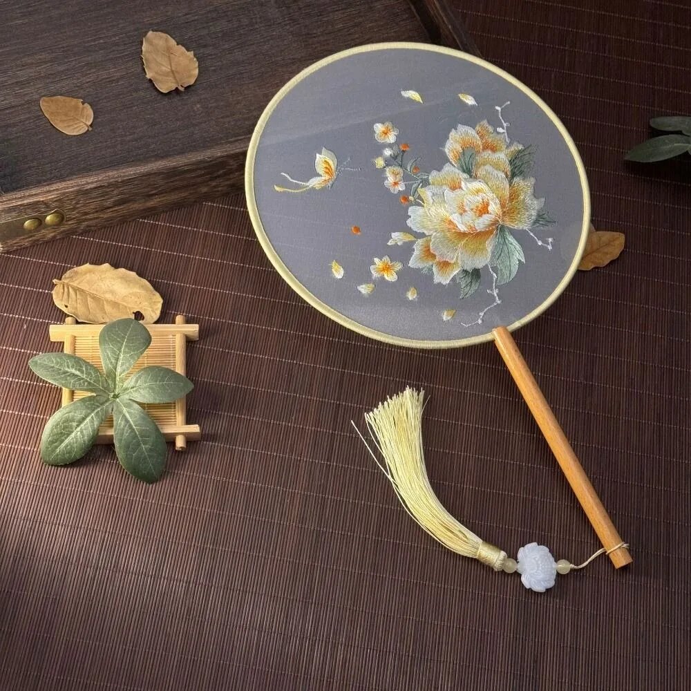 Шелковый веер ручной работы 5