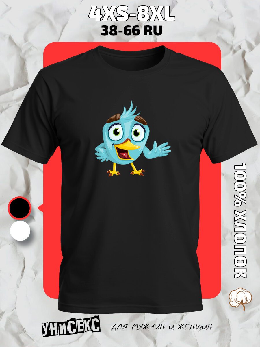 Футболка с принтом птицей