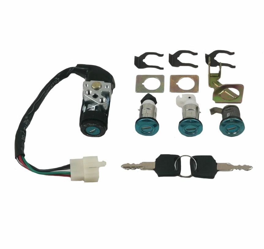 Комплект замков: зажигания, багажника, лючка бензобака японского 2-х тактного скутера Honda DIO AF 17-18, AF27-28 (5 контактов)