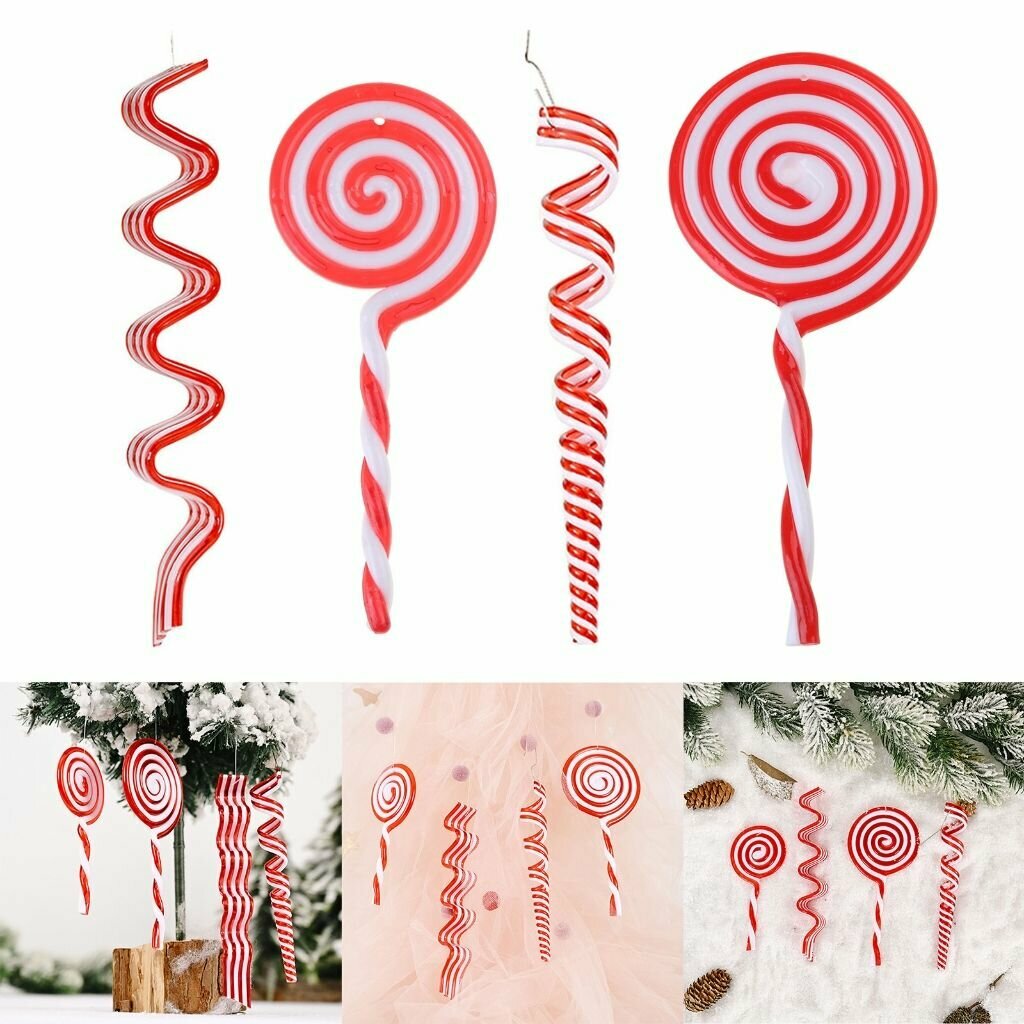 Рождественское Украшение Из леденцовой Трости -Маленькая Подвеска В Виде Леденца На Палочке
