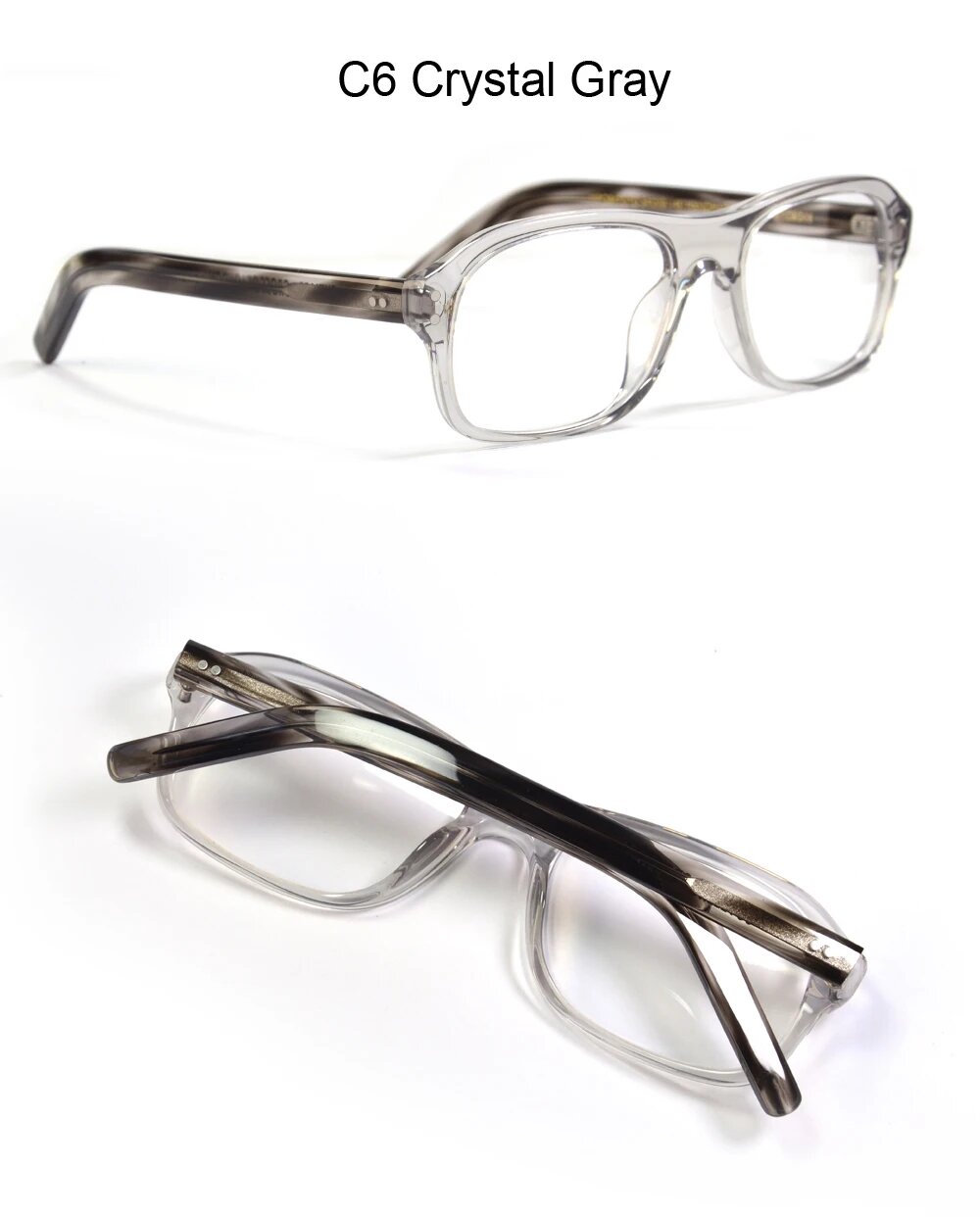 Оправа для очков Kingsman Agent Eggsy, C6 Crystal Gray, 54 size