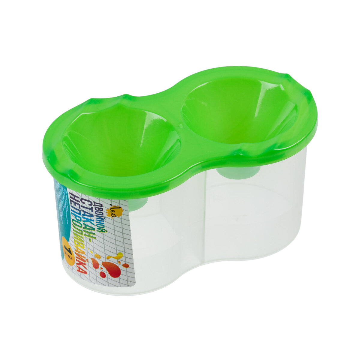 Лео Учись Стакан-непроливайка двойной LNNY 300302-DK26 56 мм для детского пользования