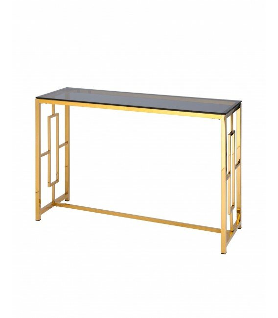 Консоль Барди 120*40 золото стекло smoke