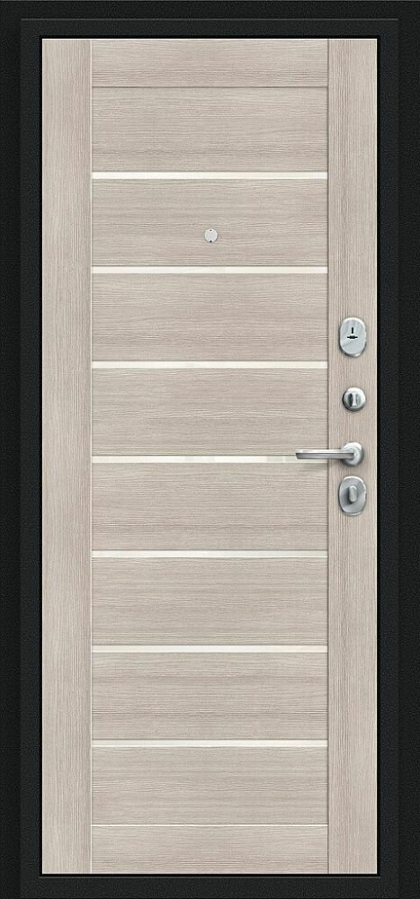 Межкомнатный Портал из Экошпона Bravo Букле черное/Cappuccino Veralinga (добор 3шт 200мм + 3 наличника) / Браво.