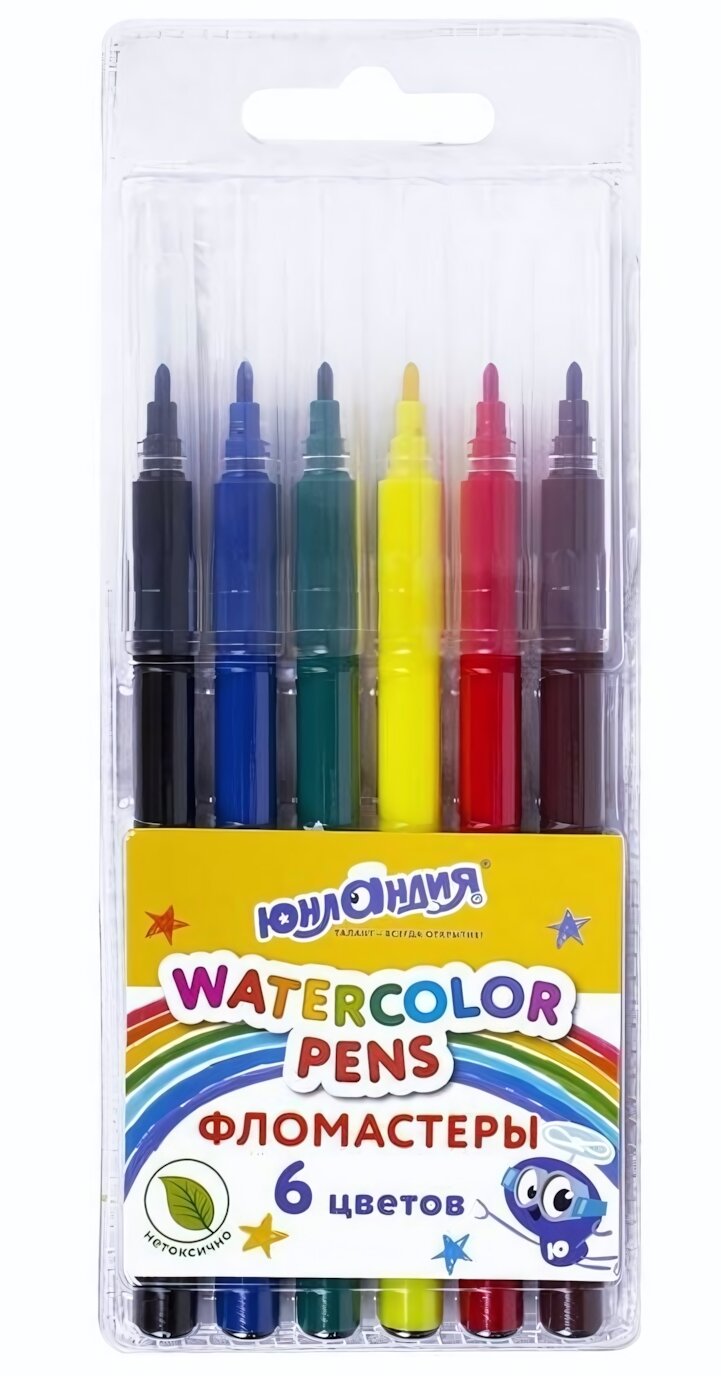 Фломастеры "Классные" 6 цветов, вентилируемый колпачок, длина 150мм