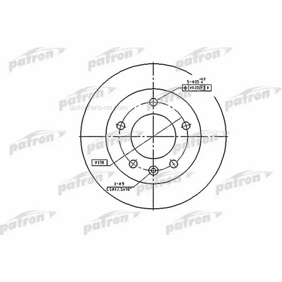 PATRON PBD2790 Диск тормозной передн