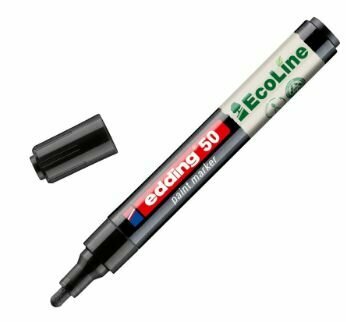 Маркер промышленный лаковый Edding E-50 на водной основе чёрный 2-3 мм (4-50-001)