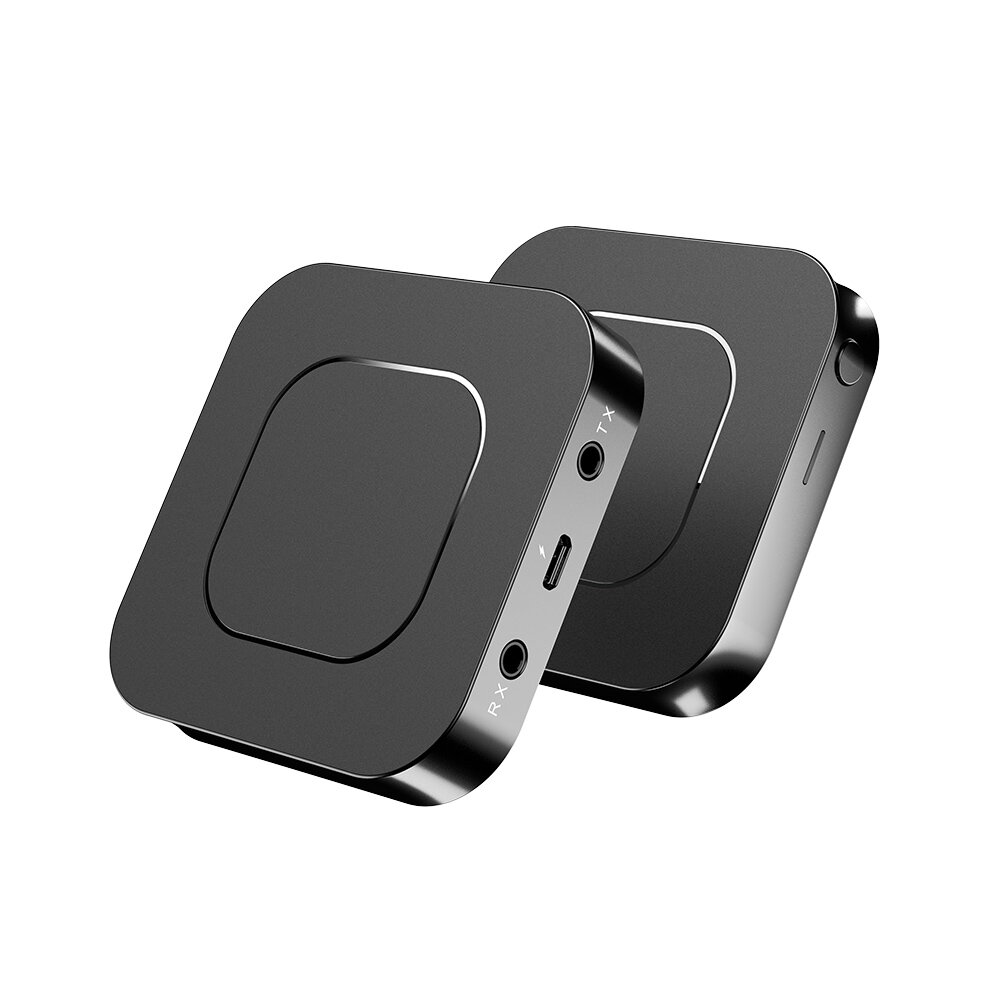 BT13 Трансмиттер-Ресивер Bluetooth 5.0, 3.5MM AUX, для ПК, ТВ, Автомобиля, Наушников, Беспроводной Адаптер, Черный, Материал PVC, ёмкость батареи 3.7V/200mAh, Диапазон частот 2.402GHz-2.480GHz, SNR 90dB, Дистанция передачи10m, Размер 7.4*7.4*1.3cm, Вес