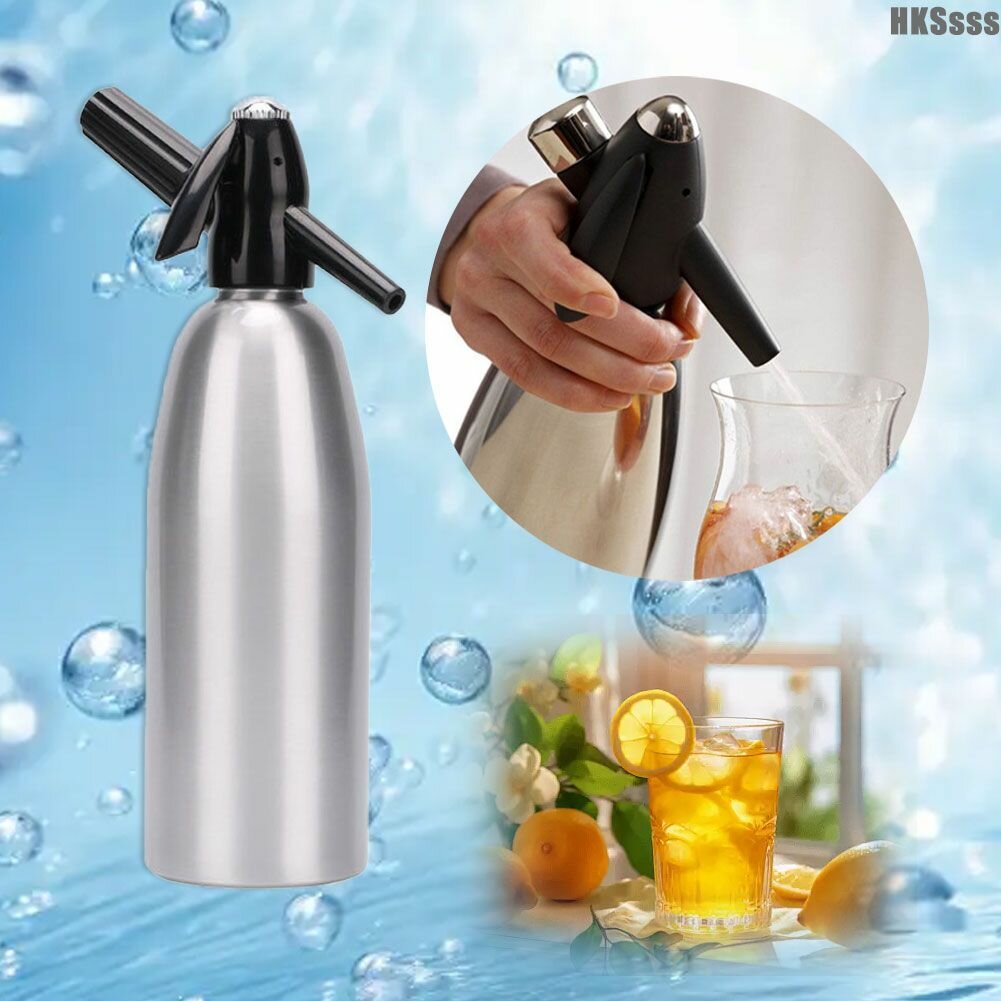 Сифон HKS, для газирования, нержавеющая сталь, 1 л, серебристый