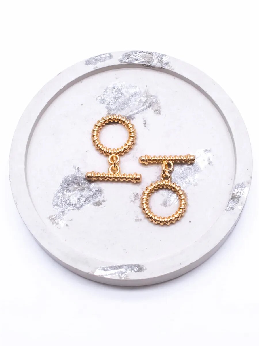 8503/2 Шикарный плетеный ребристый замочек TOGL для ожерелья