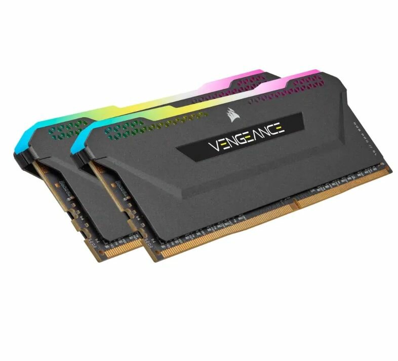 Оперативная память Corsair VENGEANCE RGB PRO SL (CMH64GX4M2E3200C16) DIMM DDR4 64 ГБ - 2 шт, 3200 МГц