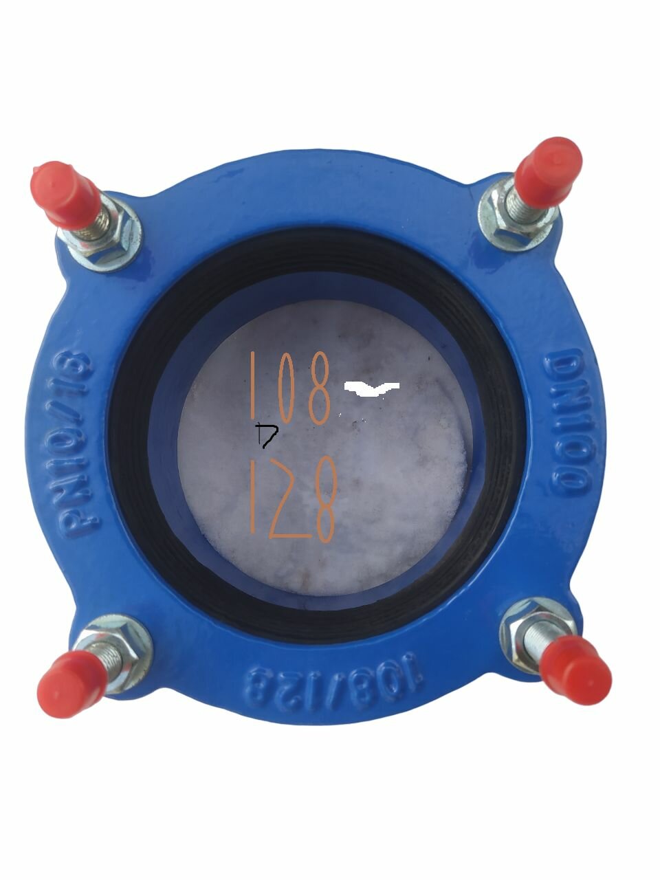 Фланцевый адаптер для чугунных и стальных труб Д100 (108-128)