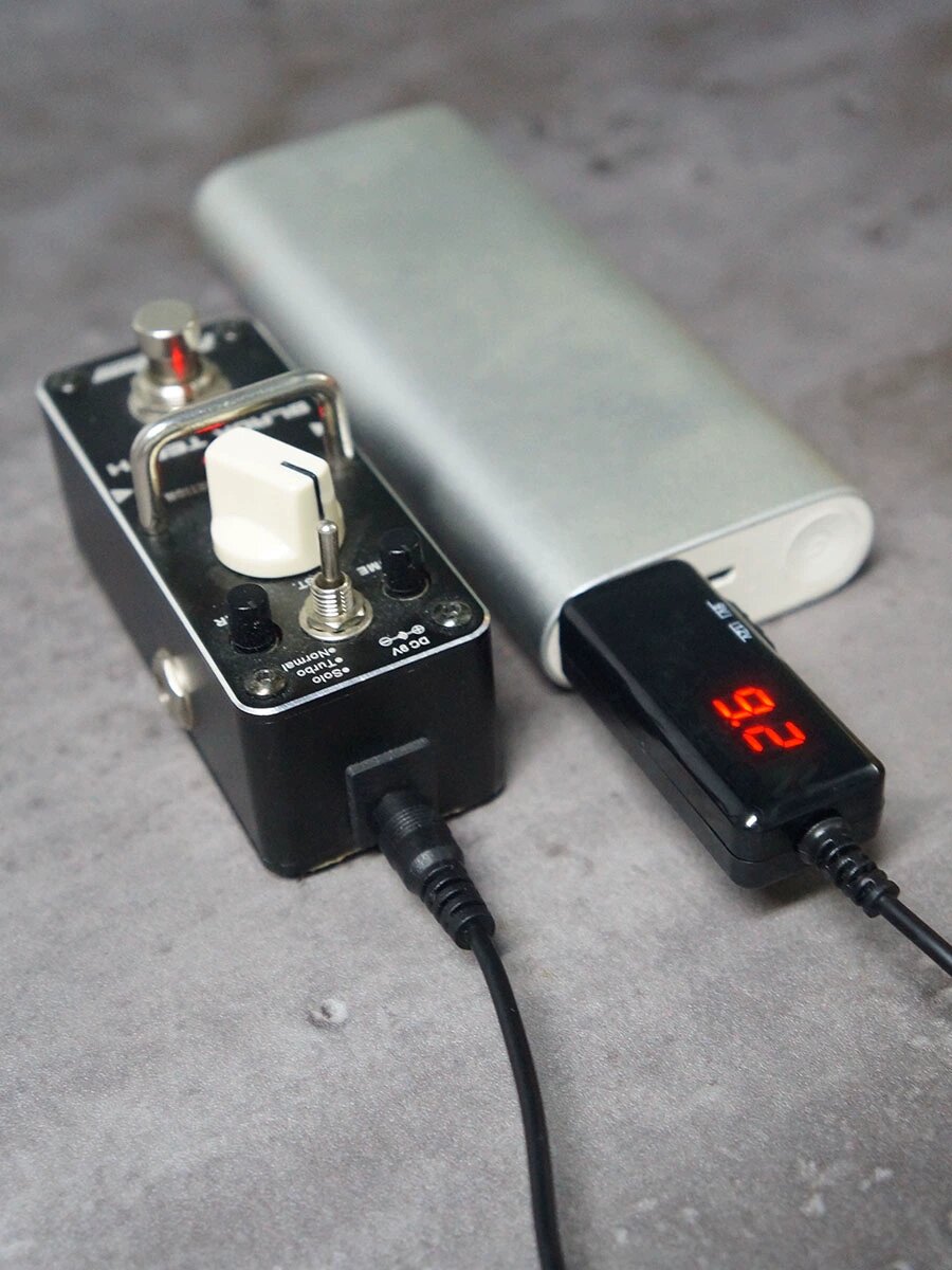 Кабель адаптера питания для эффектных педалей гитары USB-DC преобразователь 5V-9V выход 12V с положительным внутренним