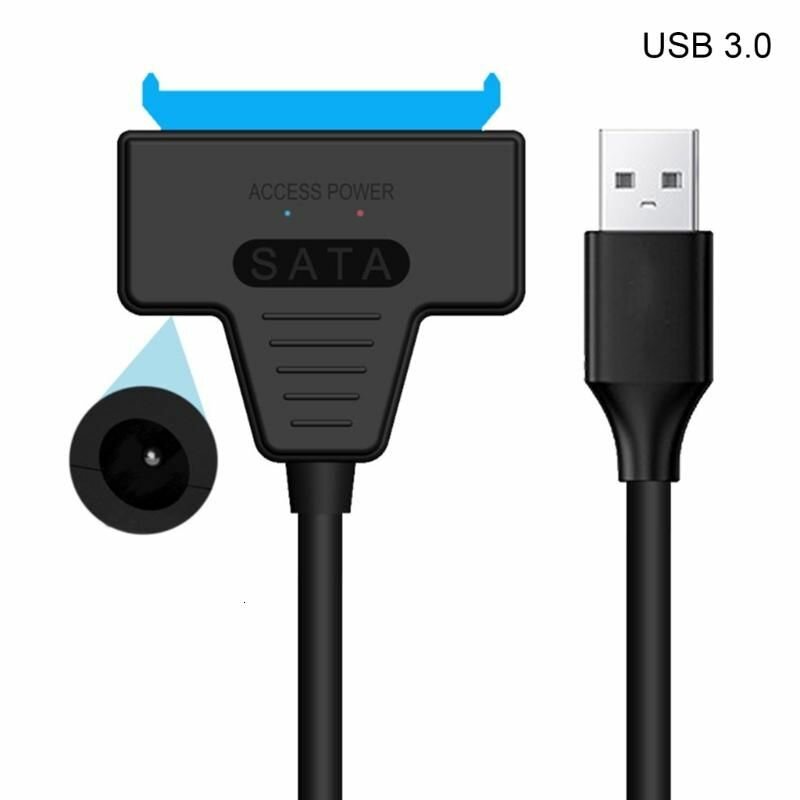 Кабель USB3.0 в SATA для SSD и HDD, Порт с питанием от постоянного тока - USB3.0 Вход