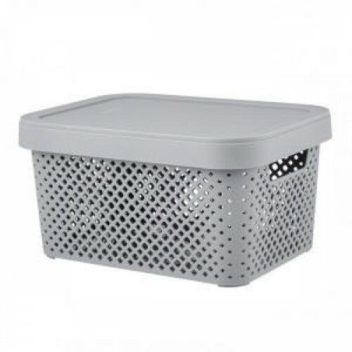 Корзина для хранения 10Л PLAST TEAM STOCKHOLM серый шторм П-Ц