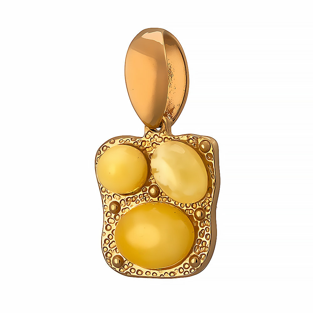 Подвеска, серебро, 925 проба, янтарь