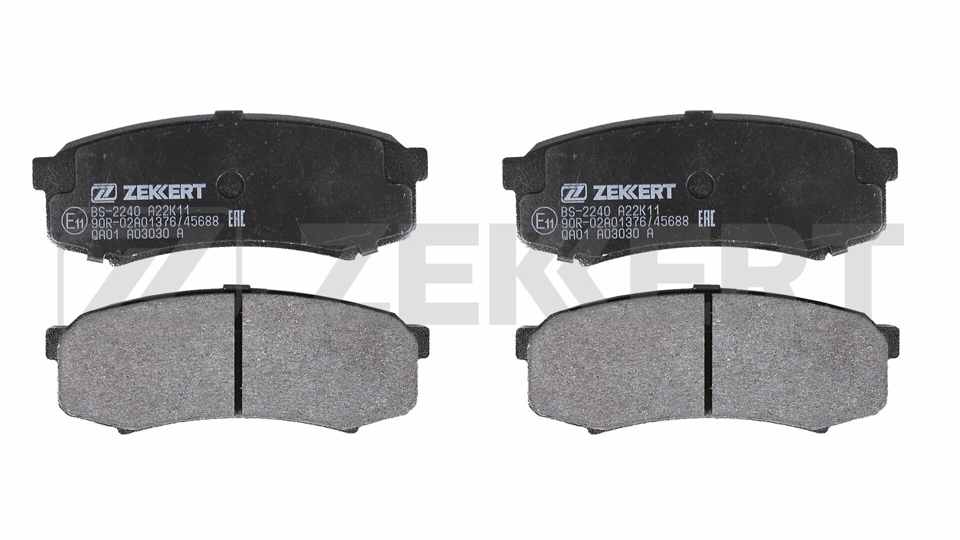 Колодки тормозные дисковые задние для Лексус RX, Митсубиси Паджеро 4, Классик, Ван 4, Тойота Хайлюкс 6 BS-2240 ZEKKERT
