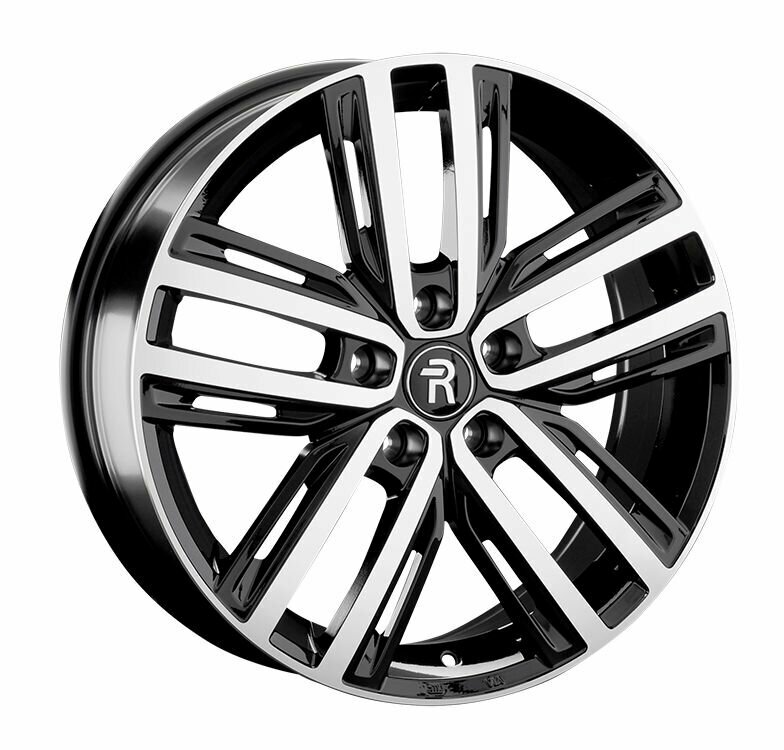 Колесный диск Replay HV61 18x7" PCD5x114,3 ET40 D64,1 черный глянцевый с полированными лучами