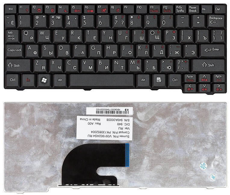 Клавиатура для Gateway 9J.9482. J0R черная