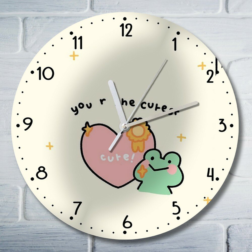 Настенные часы УФ "лягушка милота (мемы, жабка, ты самый милый) - 10045"