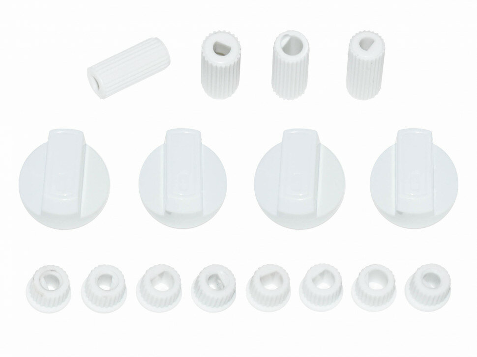 Универсальная белая ручка управления для плиты (комплект 4шт.) WL1032 Универсальная белая ручка управления для плиты (комплект 4шт.)