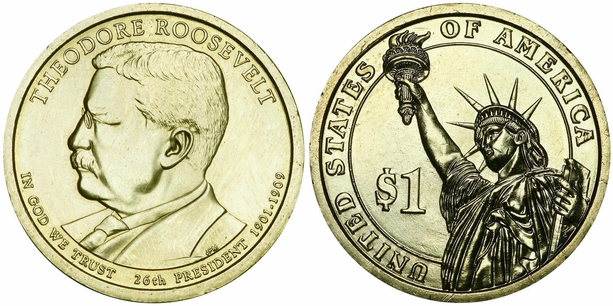 США 1 доллар 2013 Президент 26 - Теодор Рузвельт (1901 1909)