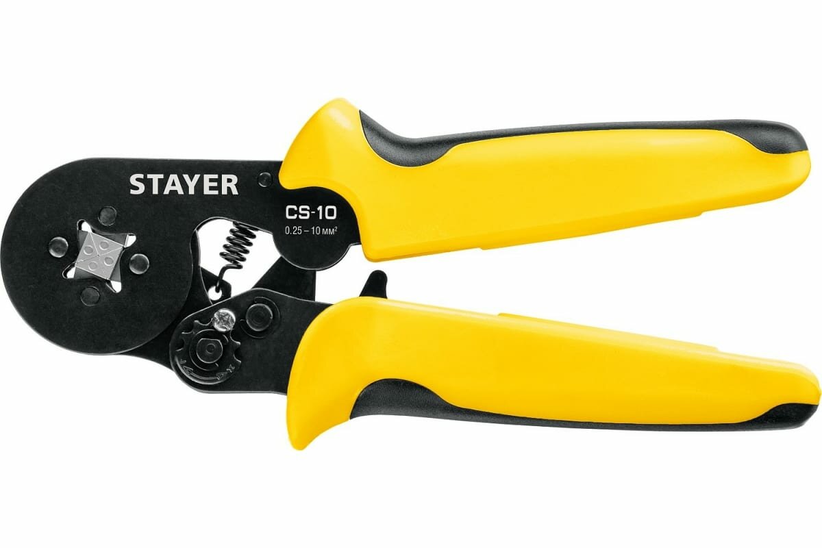 STAYER Professional CS-10 пресс-клещи для втулочных наконечников 0.25 - 10 мм. кв, 44447