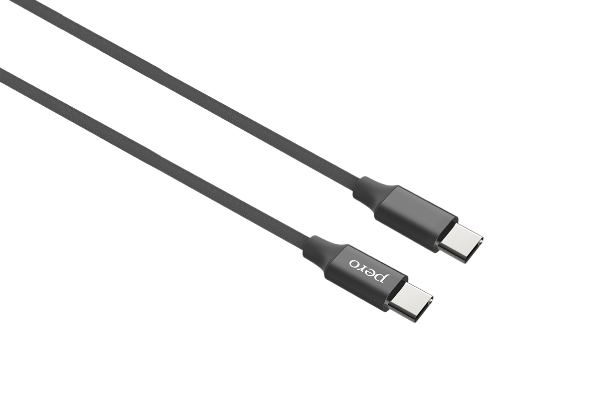 Дата-кабель PERO DC-05 Type-C to Type-C, 3А, 60W, 2м, Black