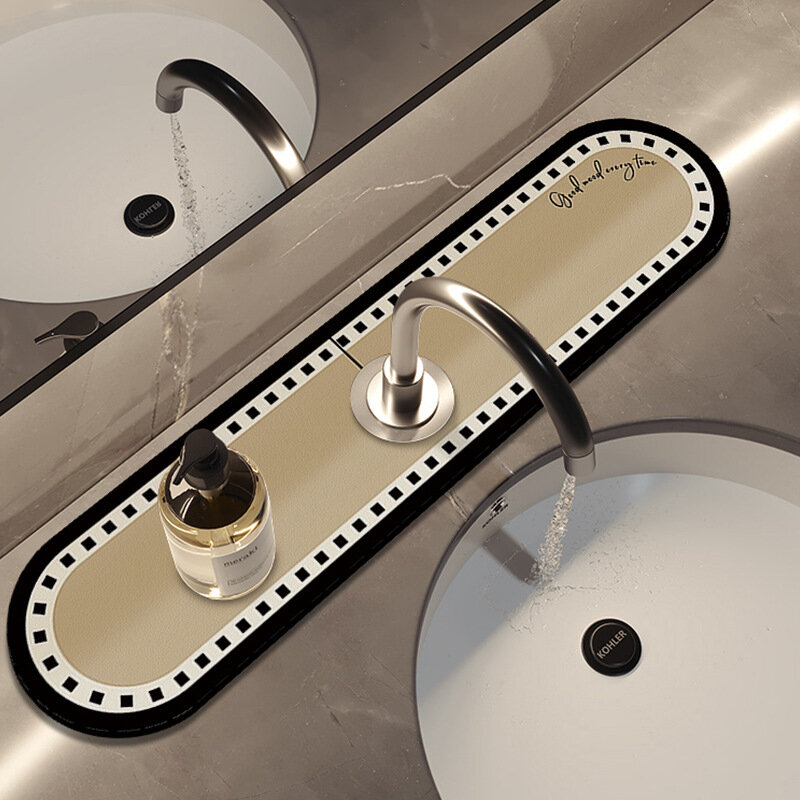 Подушка для слива крана, мягкая из диатомовой земли, впитывающая подушка для кухонной столешницы, подставка для тарелок, теплоизоляционная подставка, нескользящий коврик для кофейного стола