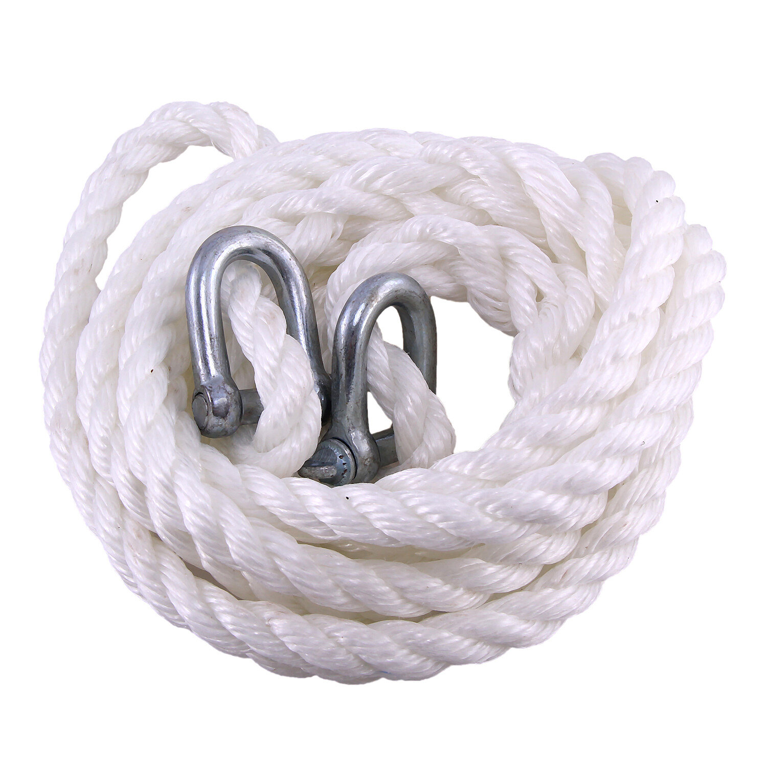 Трос буксировочный канат 20 тонн, 2 карабина (10 метров) (11156)