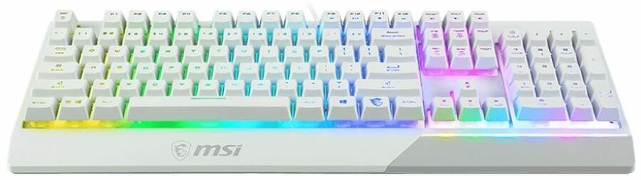 Клавиатура MSI Vigor GK30 белый USB for gamer LED