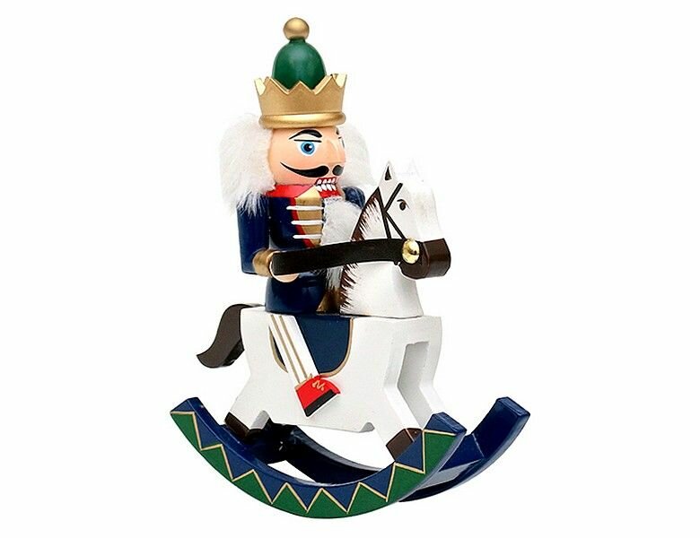 Декоративная фигурка, дерево, синий, 15 см, Sigro