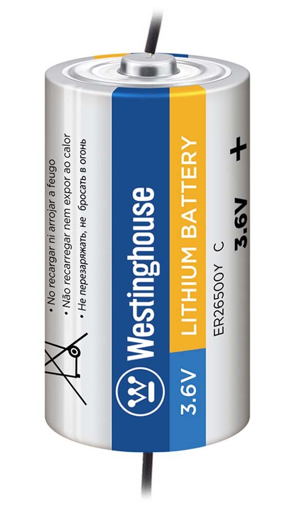Литиевая батарейка 3.6v Westinghouse ER 26500Y (C) axial wires