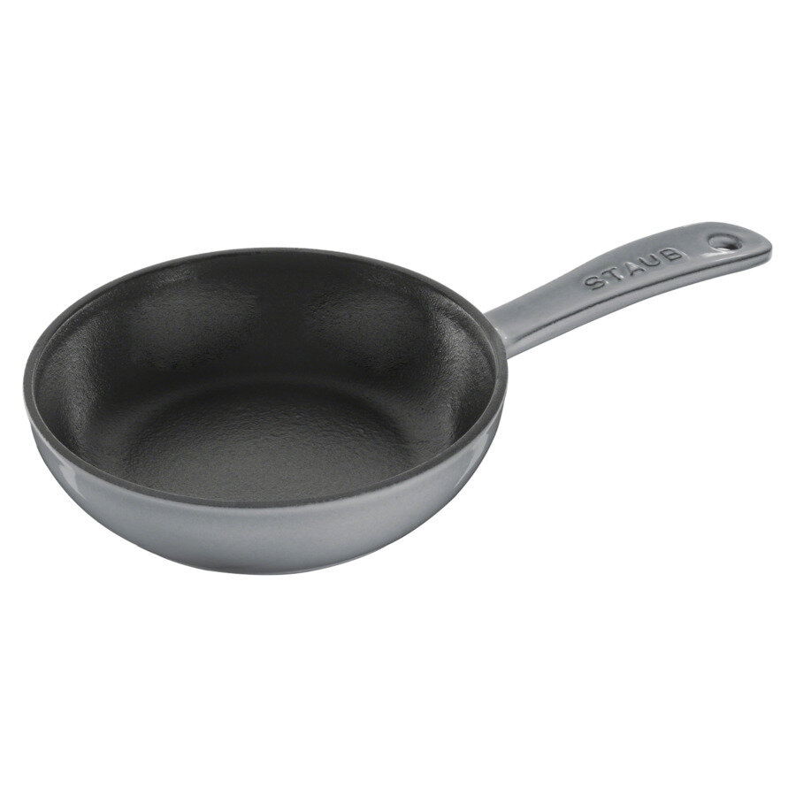 Сковорода Staub 16 см, чугун, серый графит, премиум качество, элитная, высокое качество
