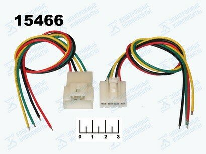Разъем 4pin в комплекте 3мм на проводе 0.6м DJ7041-3-21/11 (18AWG)