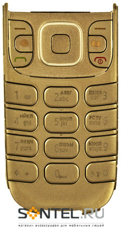 Клавиатура русская для Nokia 3710 золото
