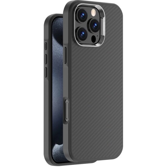 Чехол Deppa для Apple iPhone 16 Pro, Carbon AntiShoсk, MagSafe, черный