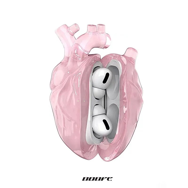 Mifo чехол для AirPods Pro прозрачный силиконовый AirPods pro and pro2, Transparent pink