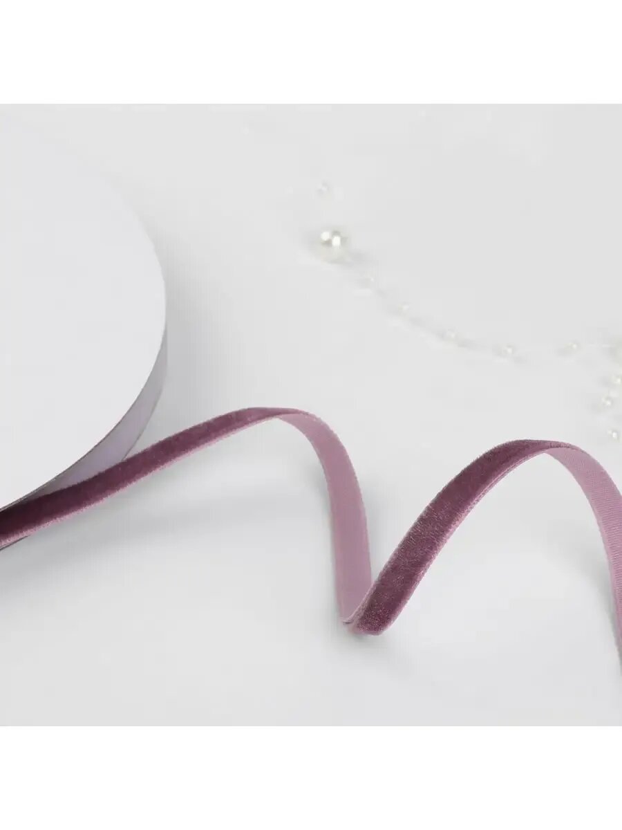 Лента бархатная упаковочная 6мм 18м