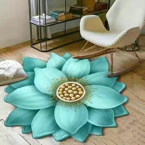 Ковры в форме цветов, Коврик прикроватный Цветы, Безшерстный ковер