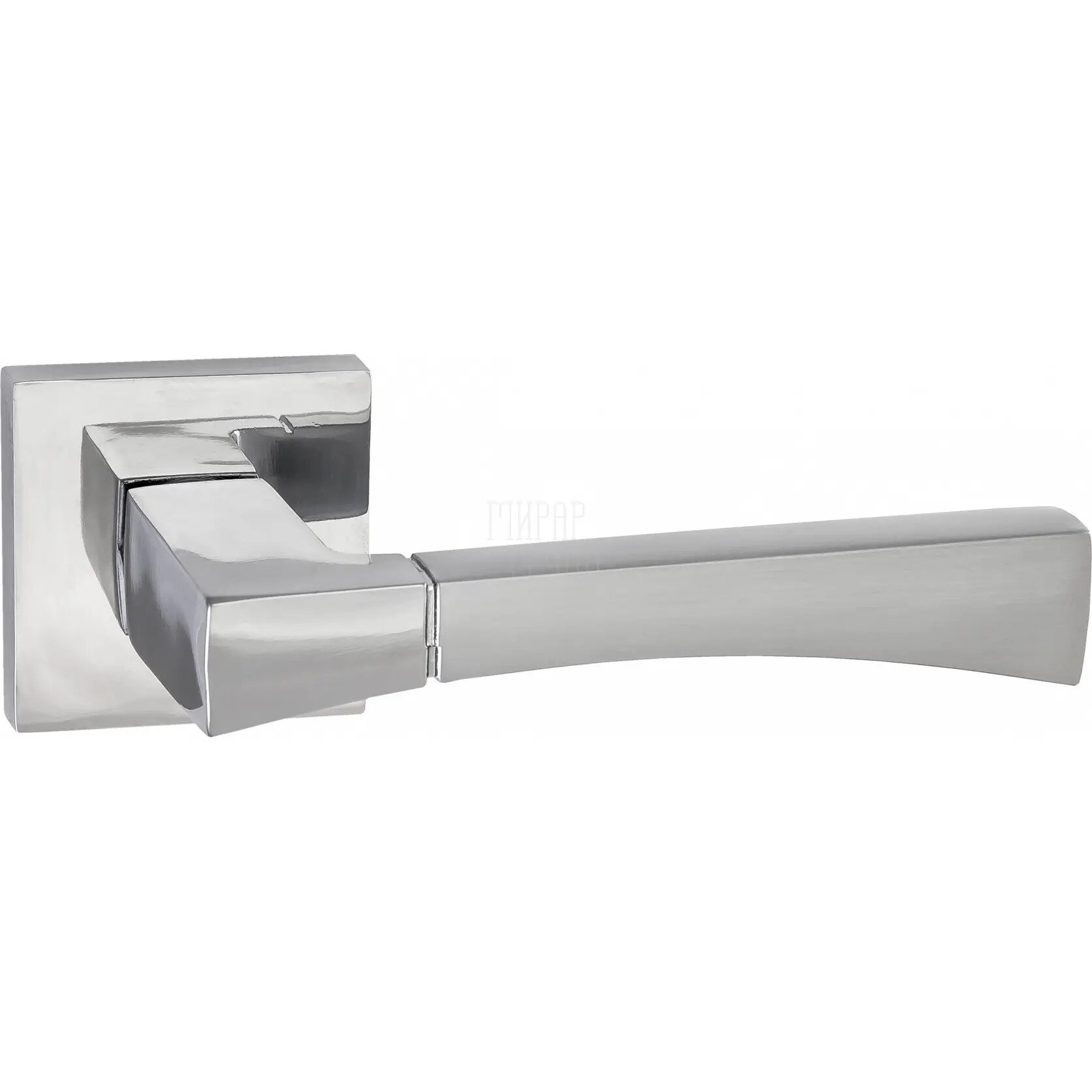 Дверные ручки Puerto (Пуэрто) INAL 532-03 на квадратной розетке матовый хром + хром