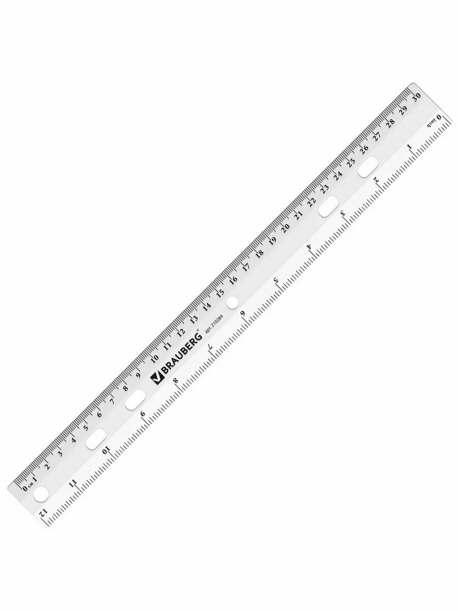Прозрачная линейка, 30 см, 1 шт