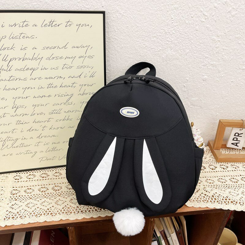 Рюкзак Sweet Girl "Милый кролик", нейлон, дышащий, для детского сада, черный