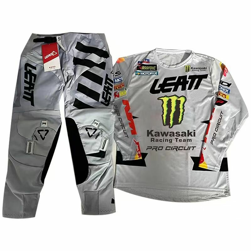 Новый 2023 LEAT гоночный костюм мотокросс Джерси и штаны MX ATV Dirt Bike Gear Set мотоциклетная одежда mtb enduro